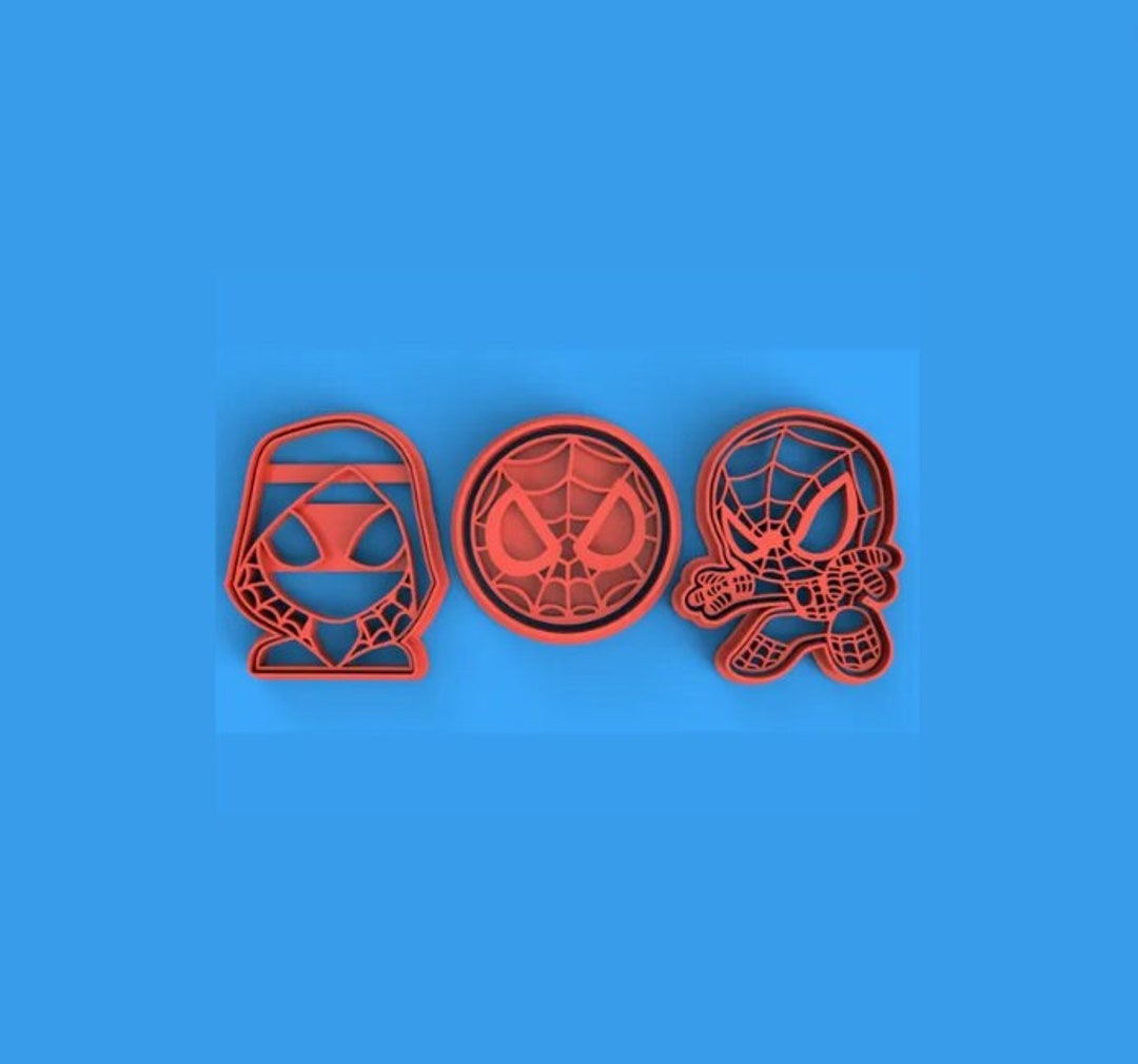 Spider Man Cookie Cutter Set of 3 - Etsy