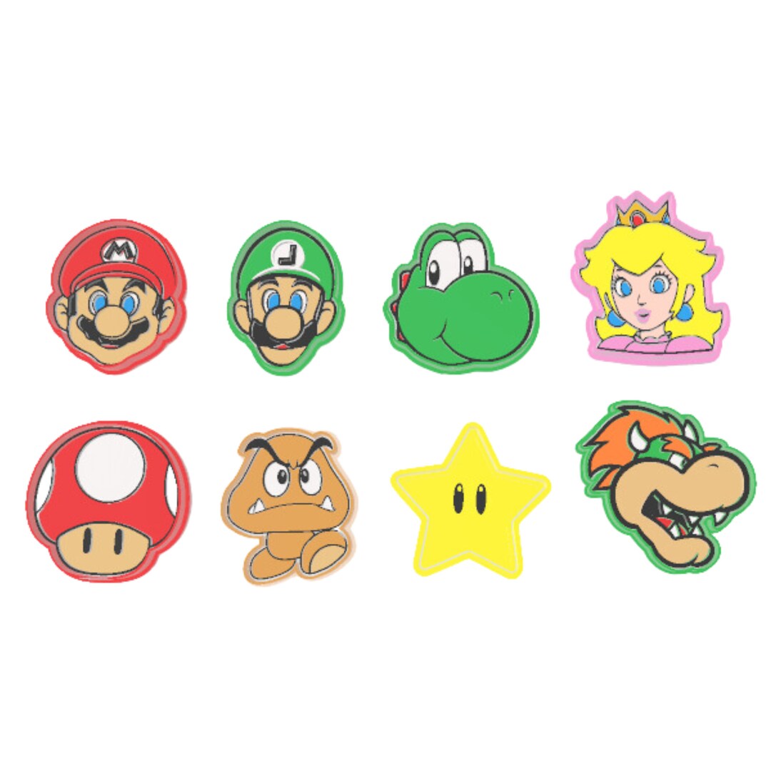 Super Mario Cookie Cutter Set 8 Pcs - Etsy