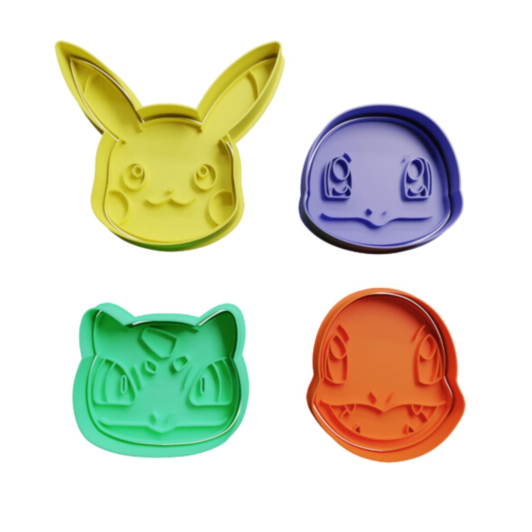 Pokémon Cookie Cutter Set of 4 - Etsy