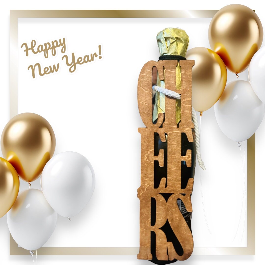 Wine Champagne Gift Tag New Year 2024 Wine Gift Tag for New Year ...