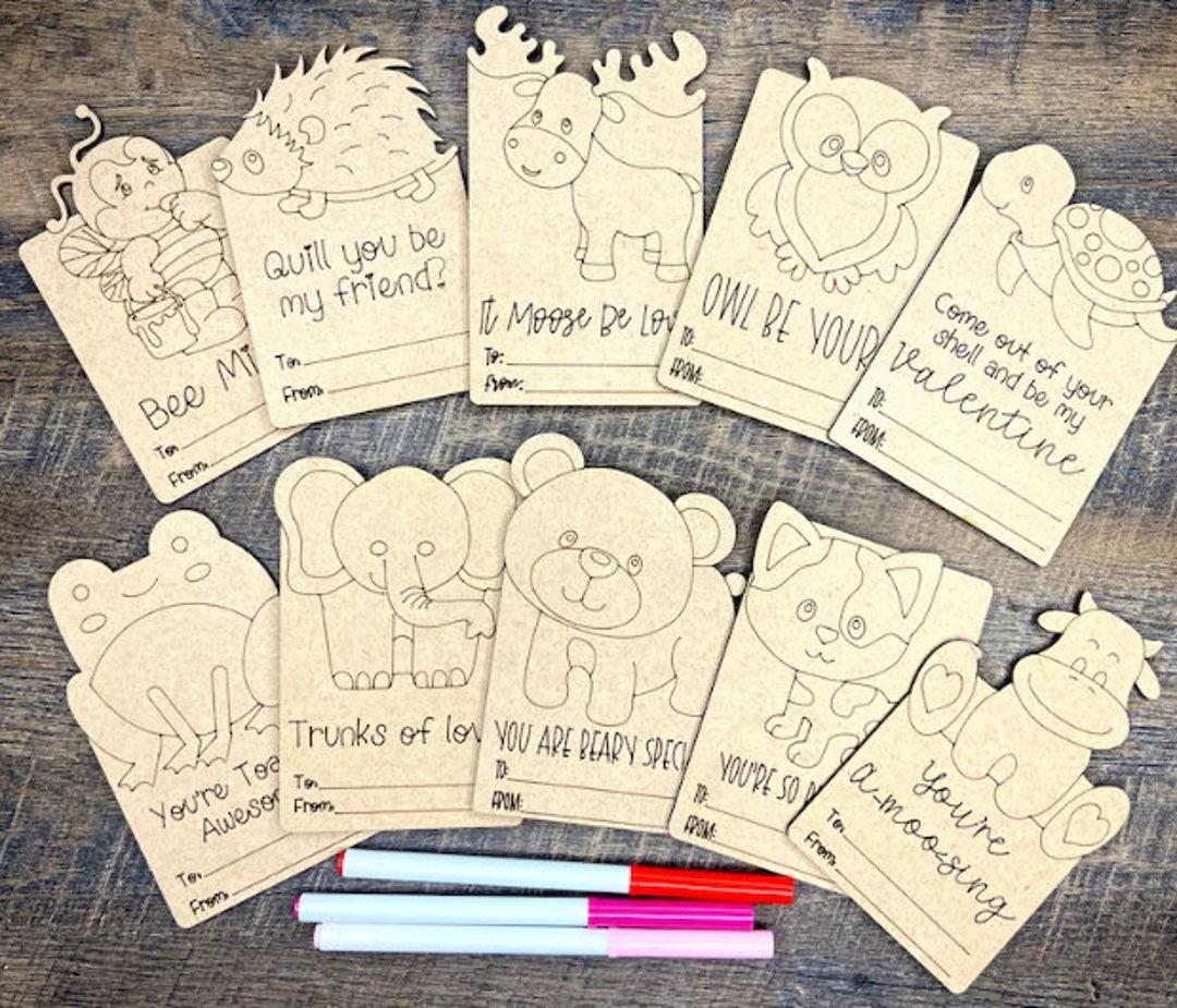 Valentines Cards DIY Craft Kit for Kids - Etsy