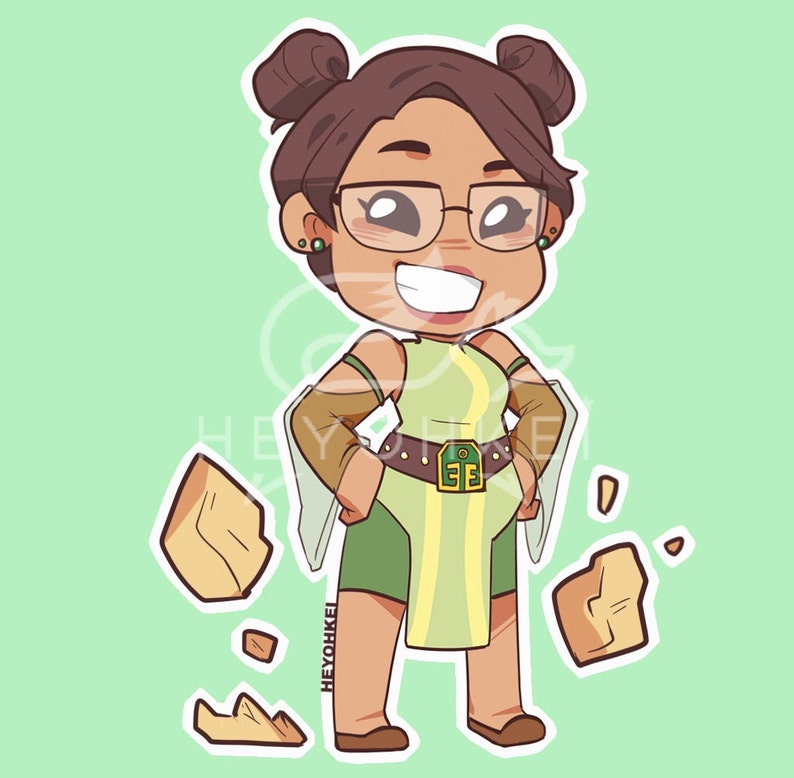 ATLA Element Bender Girls Stickers Chibi Kawaii Anime Girl - Etsy
