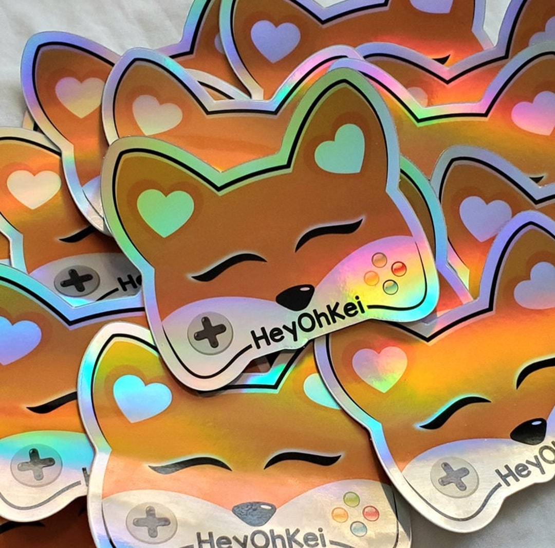 Fox Video Game Controller Holographic Sticker - Etsy