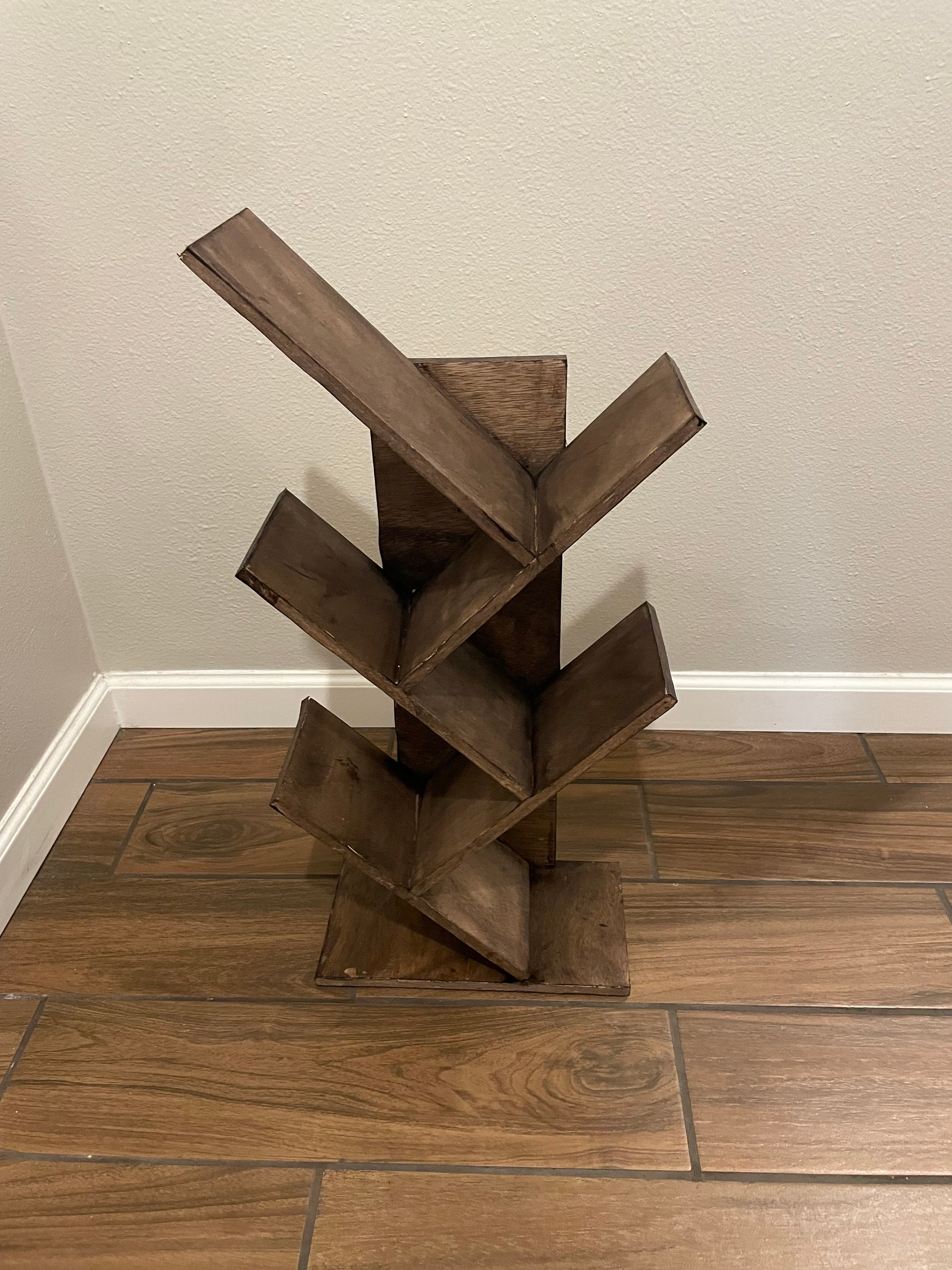 Tiered Open Bookshelf,wine Bottle Rack,housewarming Gift,newlywed Gift ...