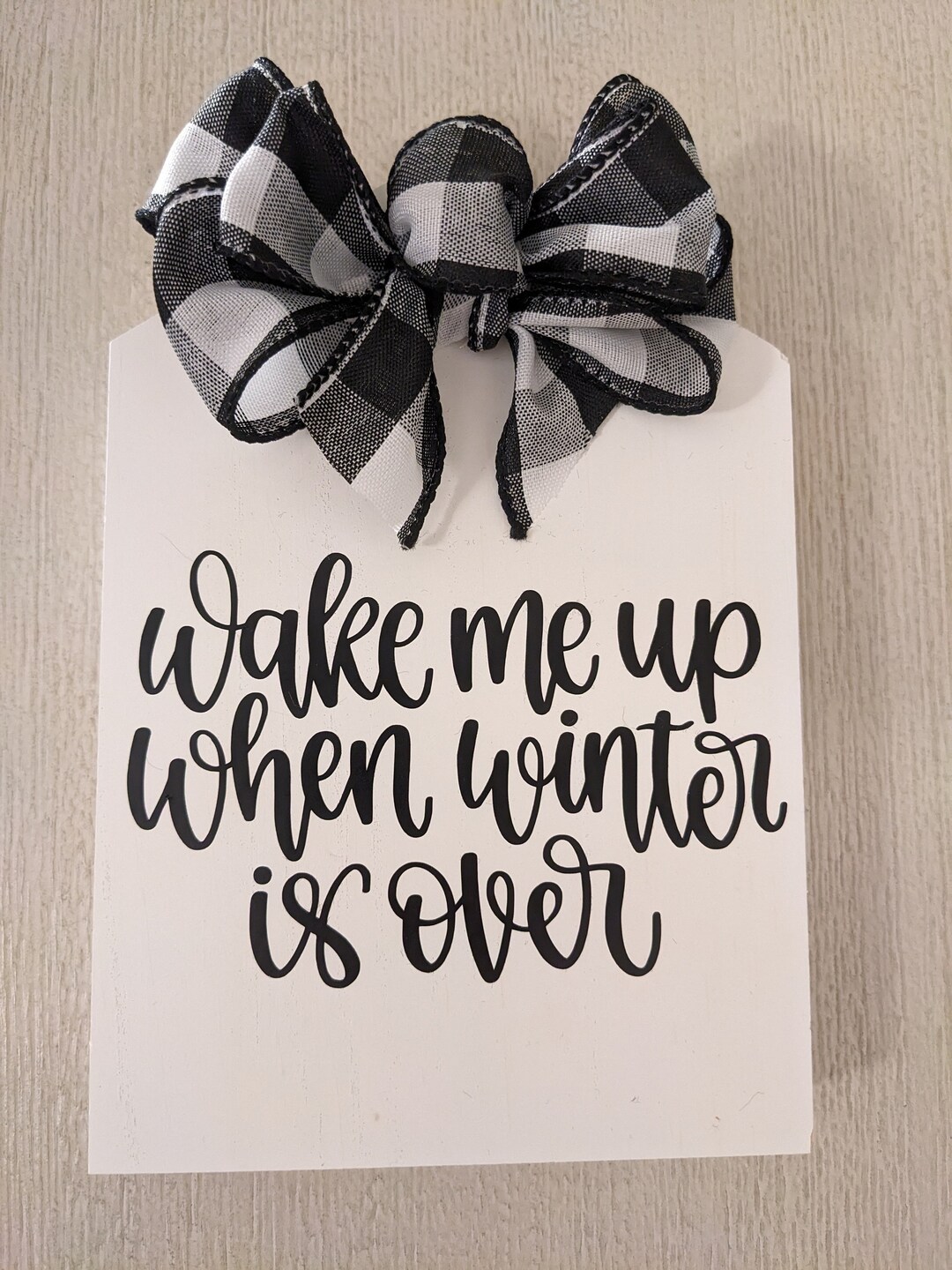 White and Black Winter House - Wake Me up When Winter is Over - Etsy