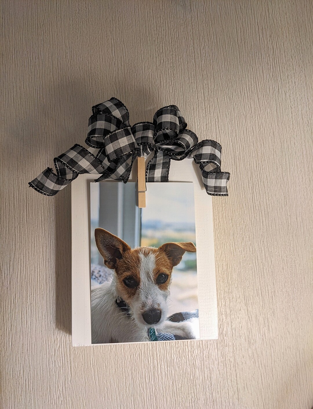 Photo House (4x6)- Black and White Plaid - Etsy