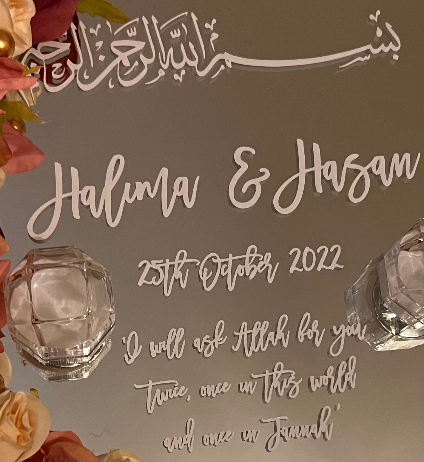 Personalised Nikkah Ring Plate With Ring Box Wedding Taal - Etsy UK