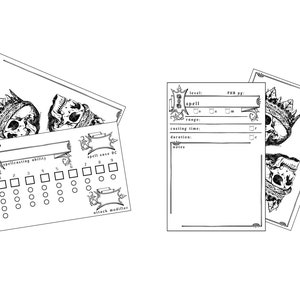 Printable Spell Cards and Spell Slot Trackers - Gothic - for Dungeons ...