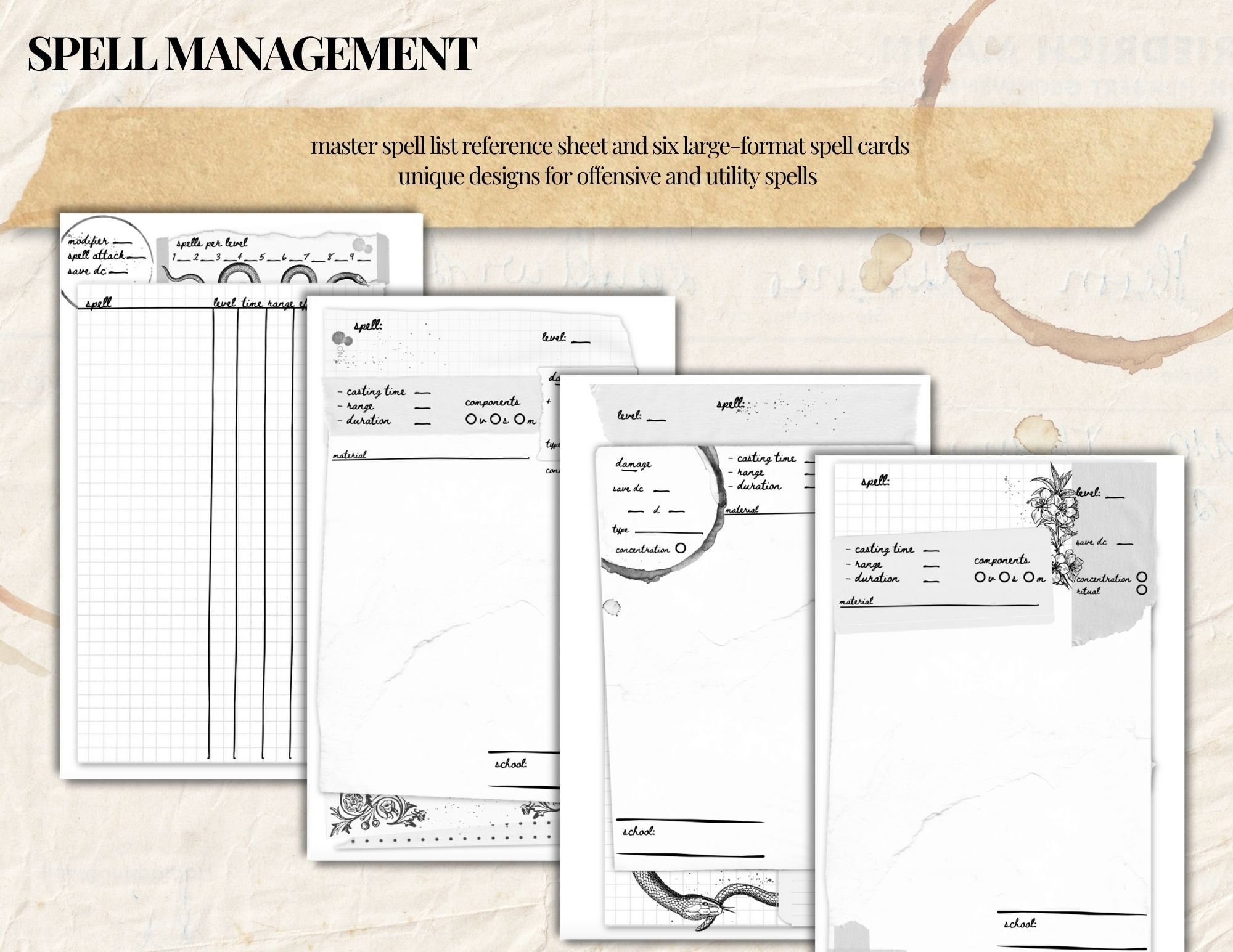 Print at Home Modular Dnd Journal, Character Sheet, Printable DM Screen ...