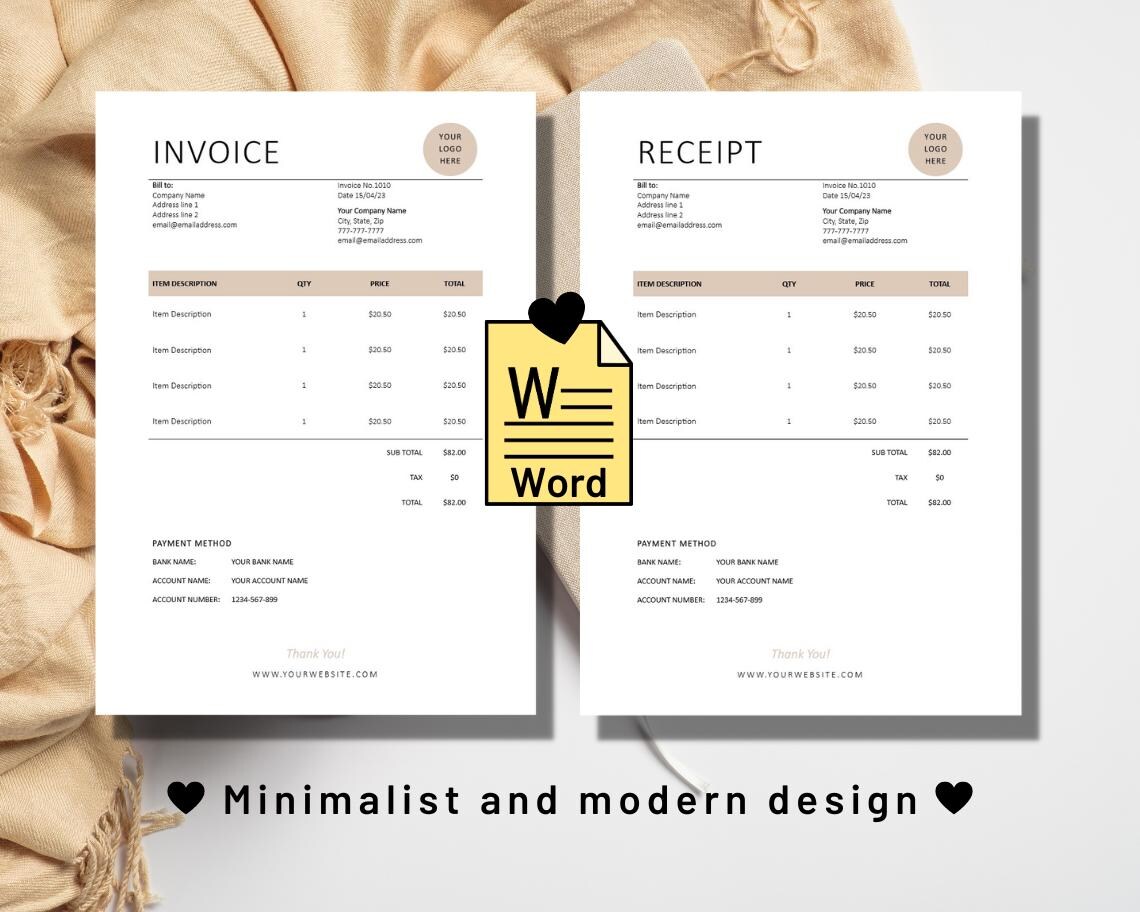 Invoice Template Excel, Order Form, Invoice Template for Small Business ...