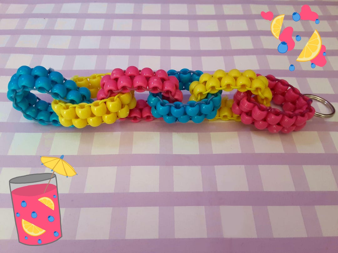 Blueberry Lemonade Themed Kandi Keychain - Etsy