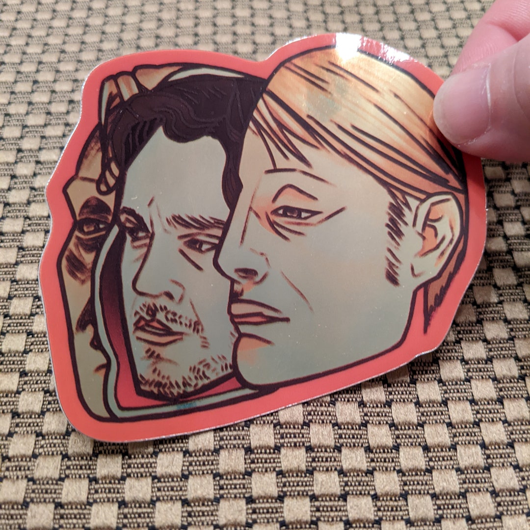Hannibal 'split Head' Gold Metallic Sticker - Etsy