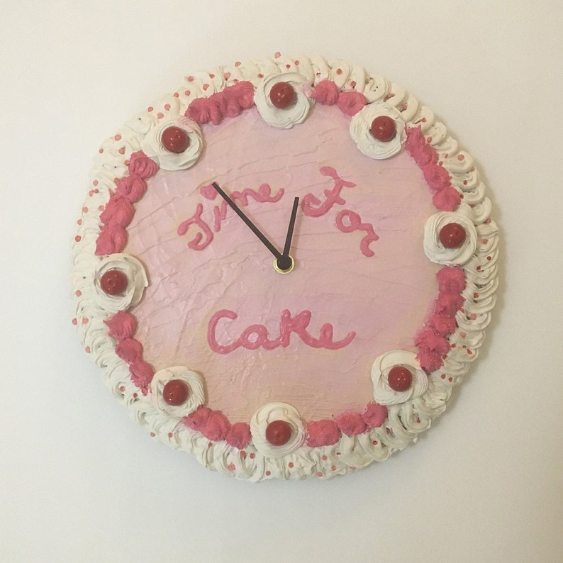 Time for Cake Realistic Cake Clock - Etsy