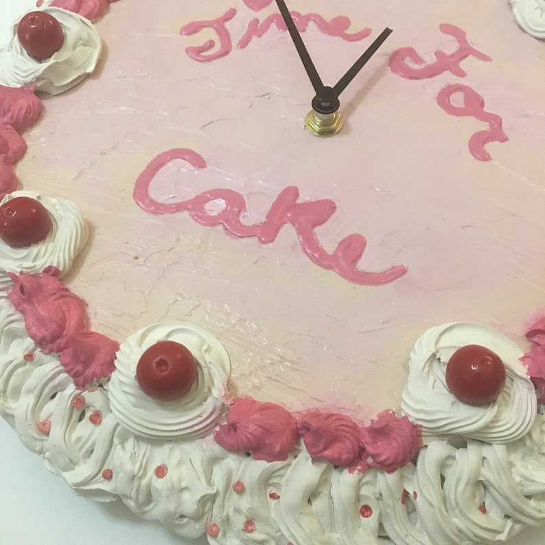 Time for Cake Realistic Cake Clock - Etsy
