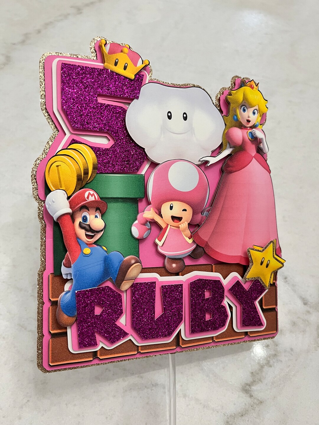 Princess Peach & Friends Cake Topper - Etsy