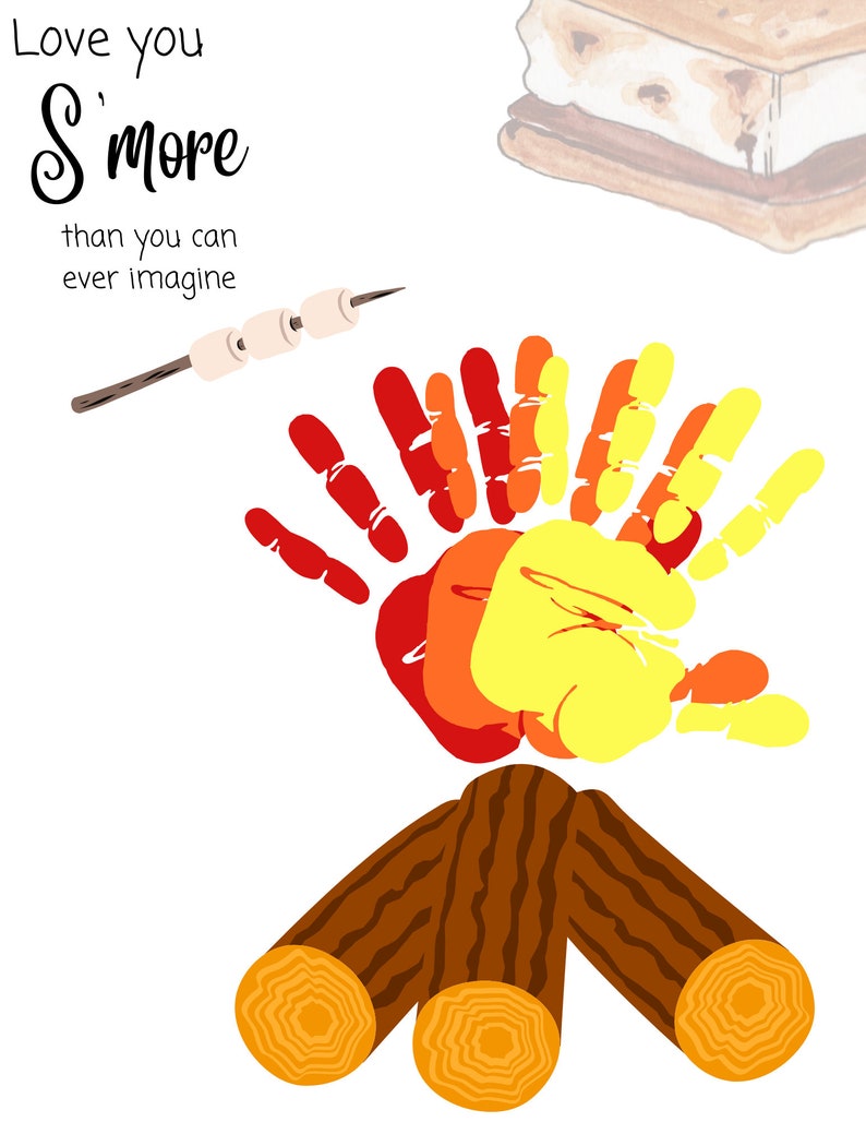 Download Printable, Child Hand Print Craft Memory Creation. - Etsy