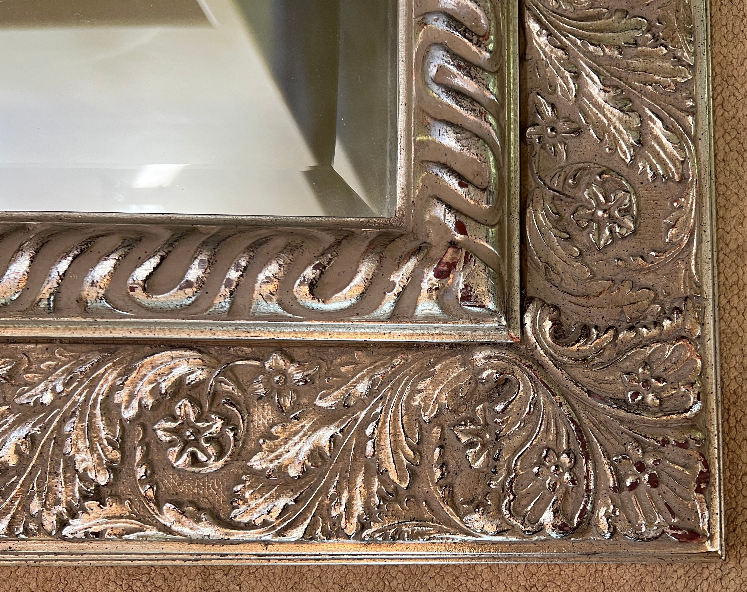 Spanish Colonial Baroque Carved Silver Mirror, 35x47 - Etsy