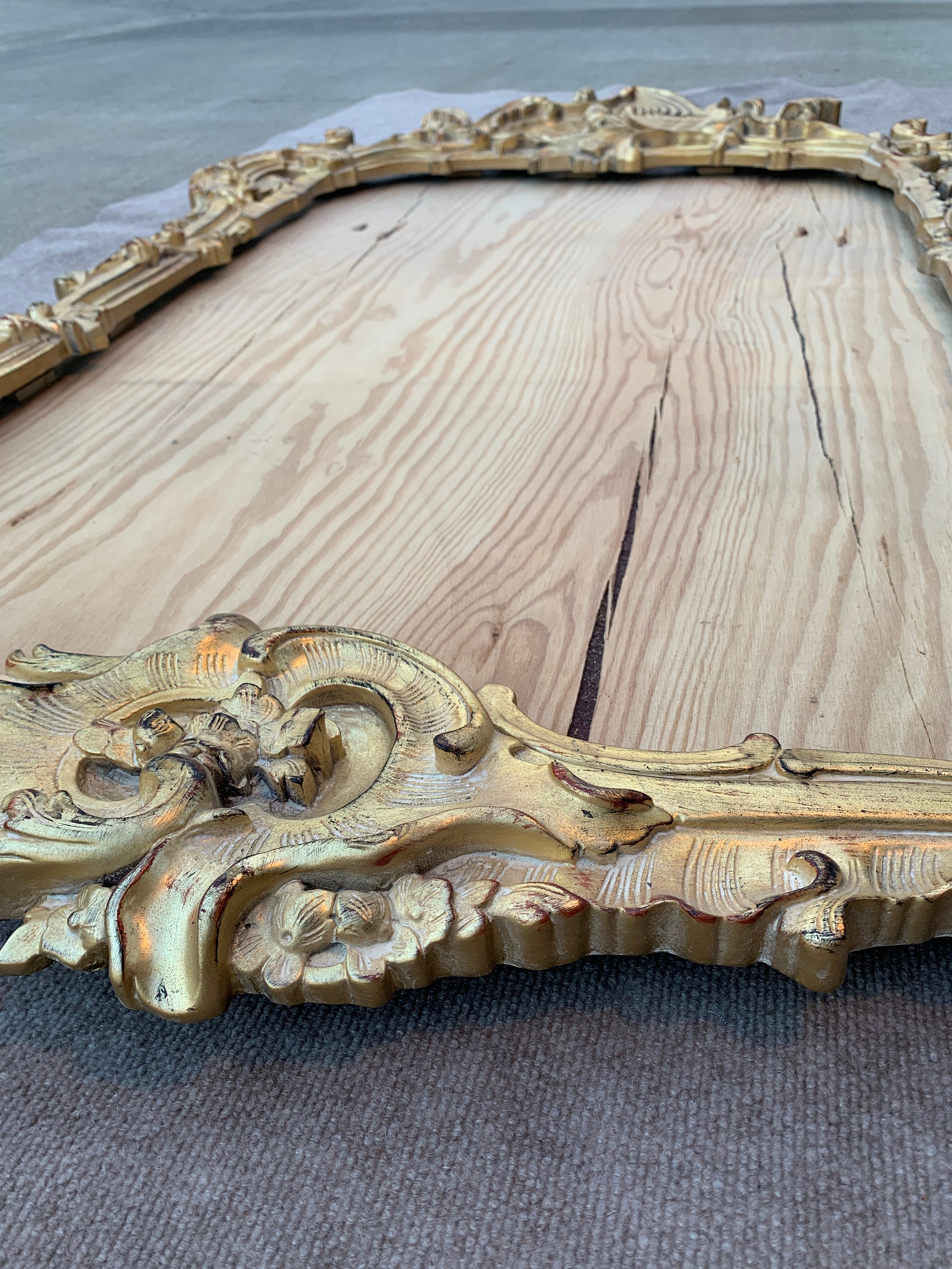 Large Ornate Carved Gold Baroque Frame, 70x44 - Etsy