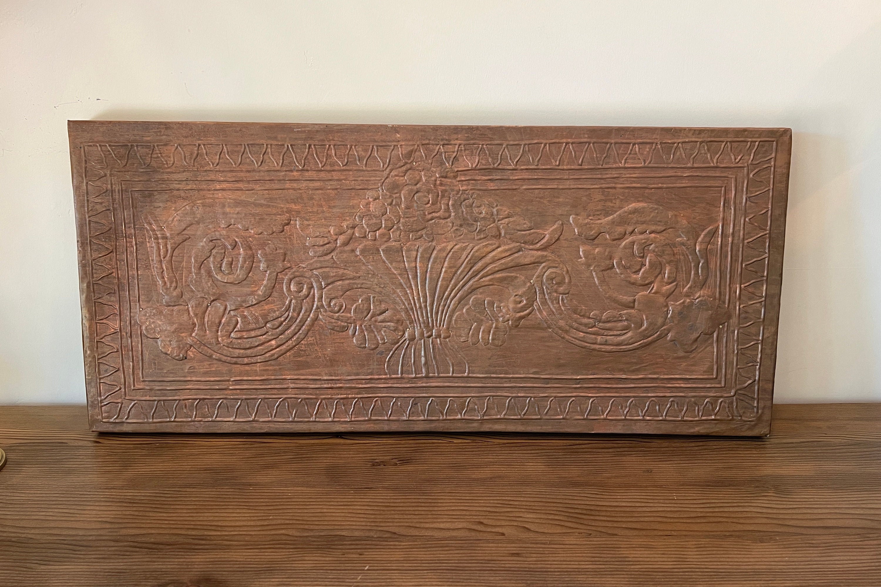 Hammered Copper Relief Wall Panel, 36x16 - Etsy