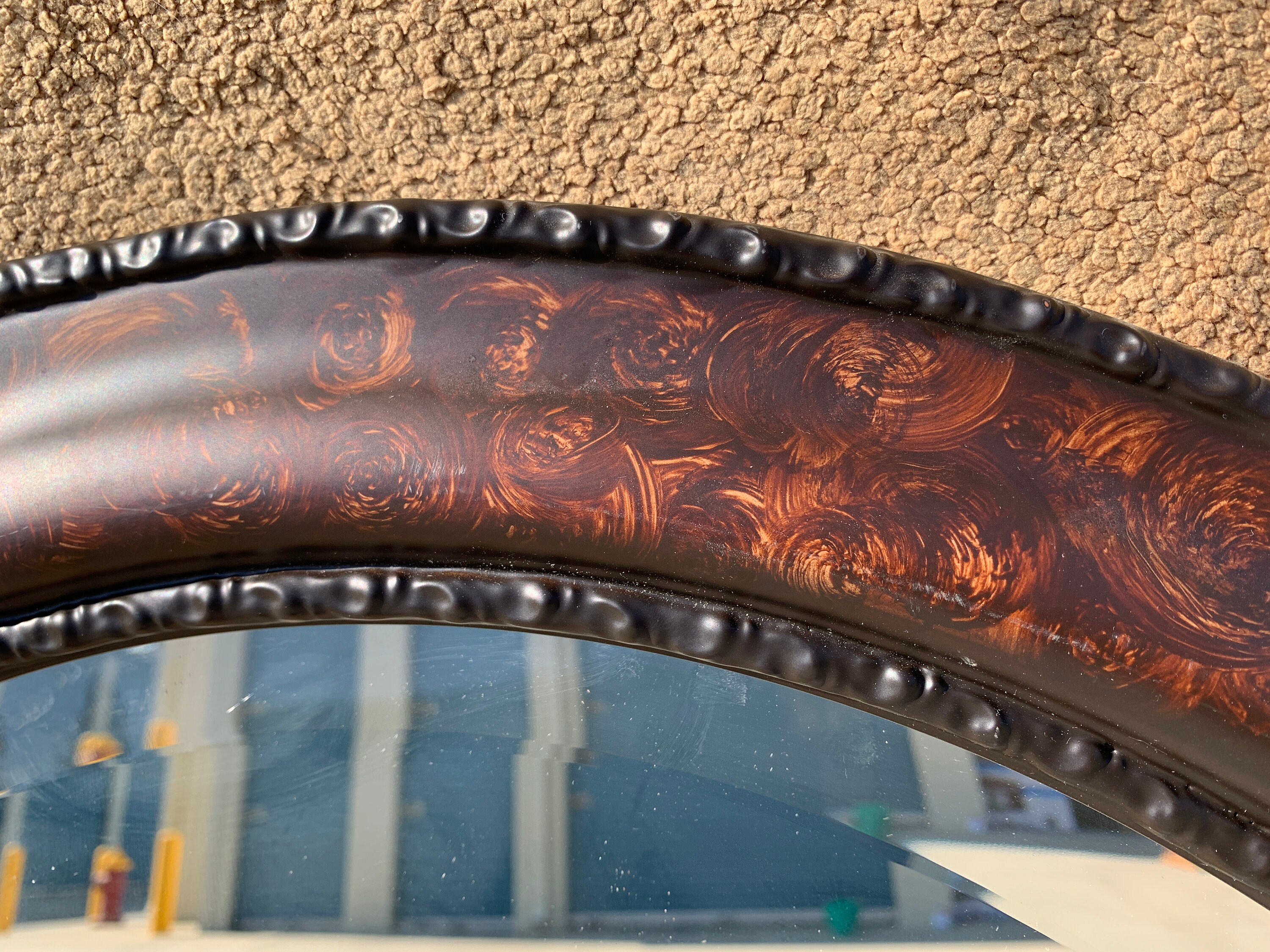 Faux Tortoise Shell Oval Wall Mirror 35x29 - Etsy
