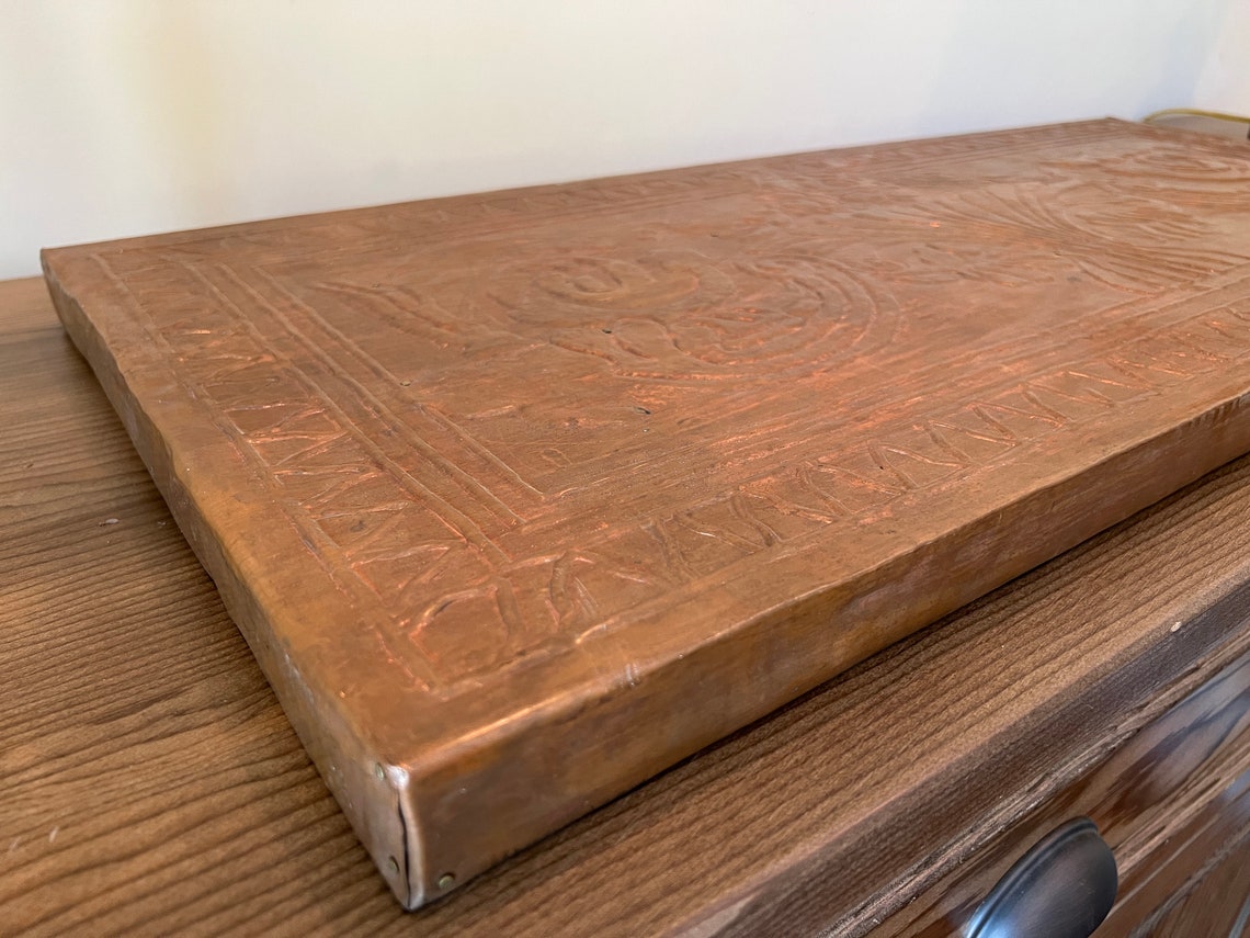 Hammered Copper Relief Wall Panel 36x16 - Etsy