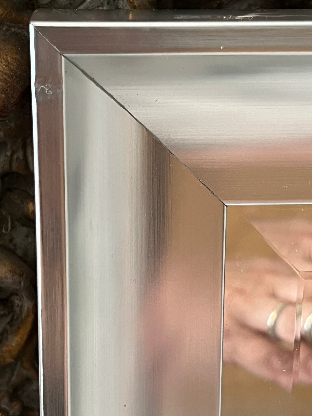 HUGE Stunning Metallic Silver Wall Mirror, 43x48 - Etsy