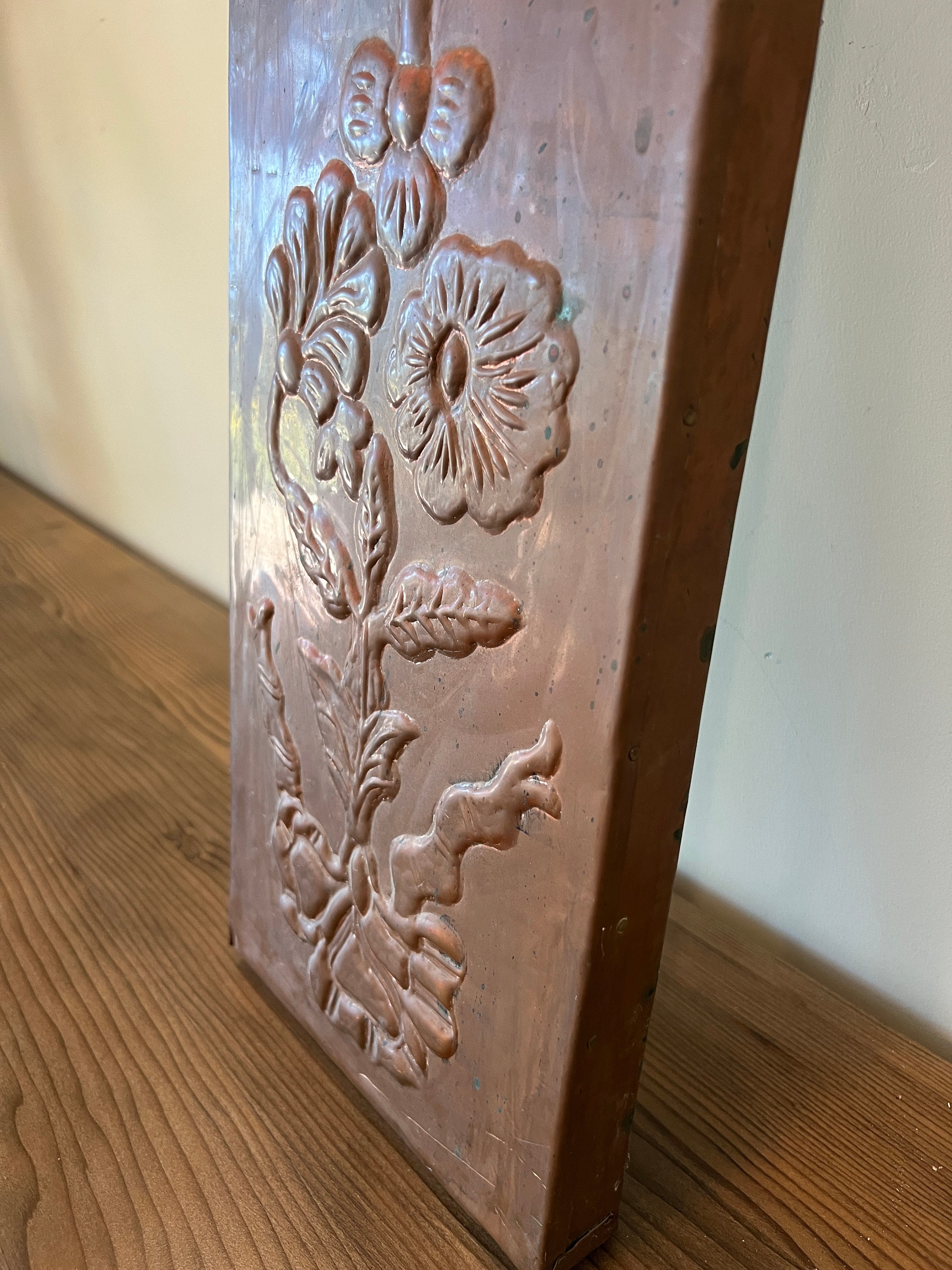 Hammered Copper Relief Wall Panel, 40x8 - Etsy