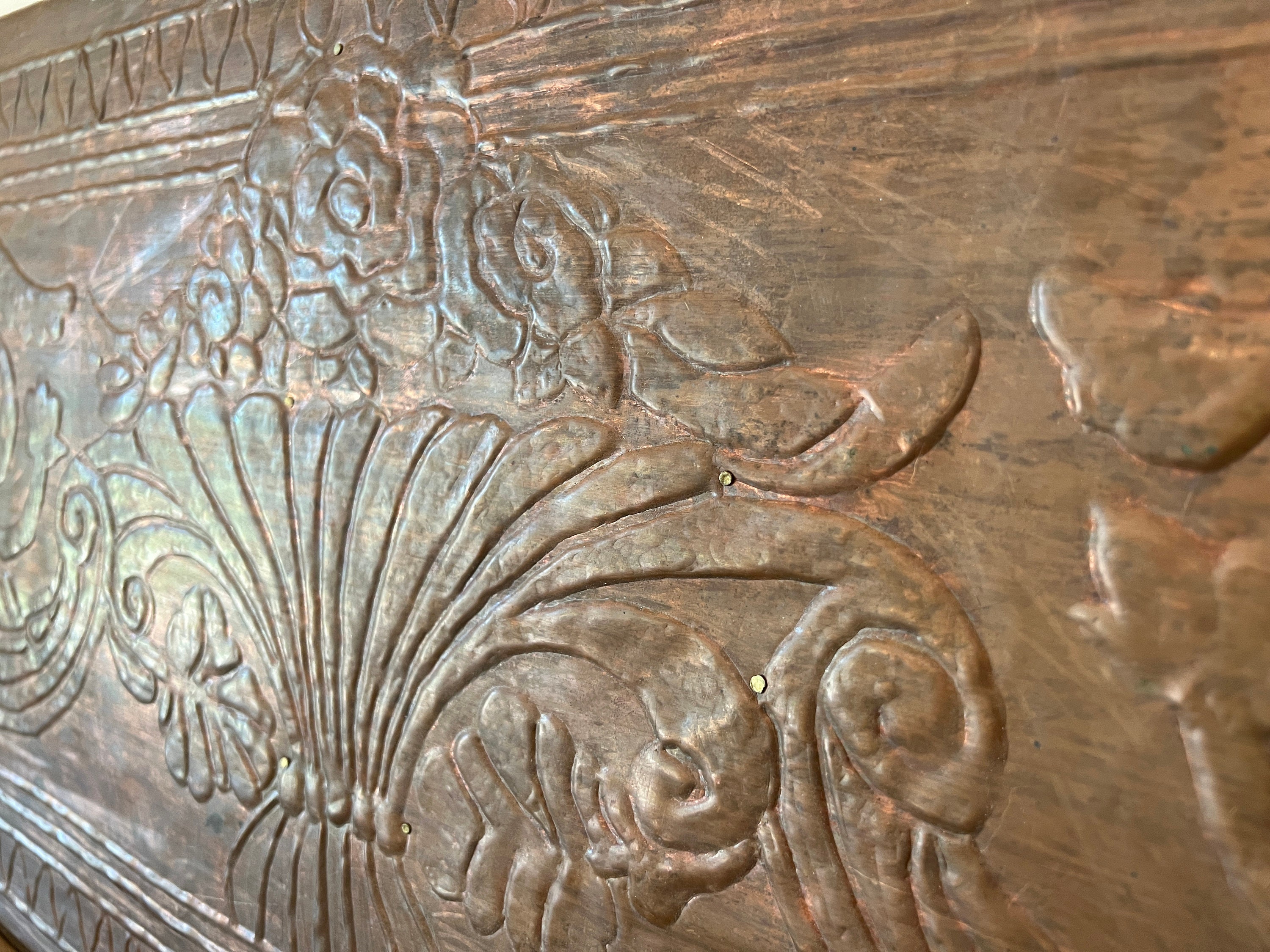 Hammered Copper Relief Wall Panel, 36x16 - Etsy