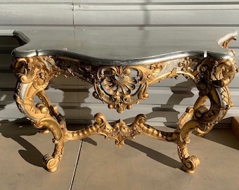 Silver Console Table - Etsy