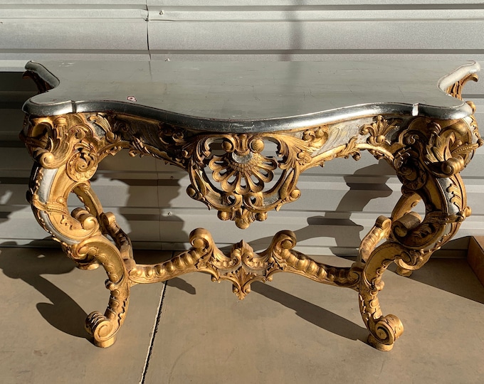 Gilded Console Table, Gold Console Table,louis XVI Gilded Side Table - Etsy