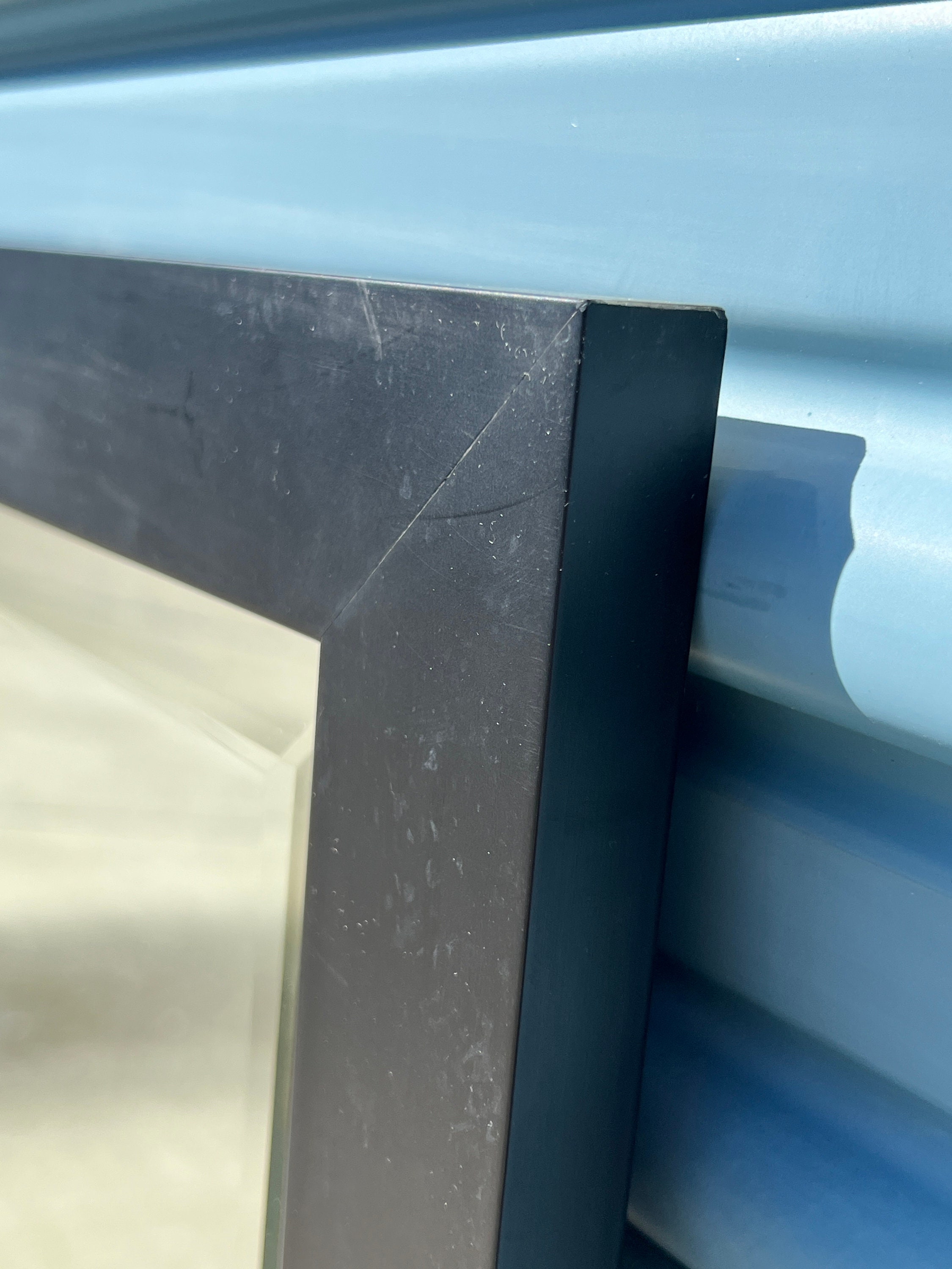 Extra Large Black Contemporary Frame With Beveled Mirror, 38x48 (over ...