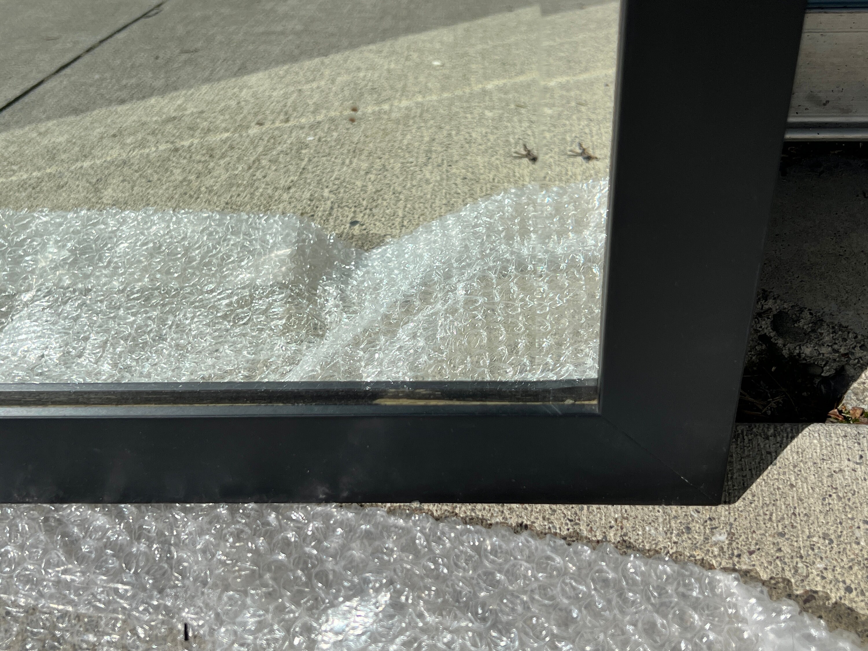 Extra Large Black Contemporary Frame With Beveled Mirror, 38x48 (over ...