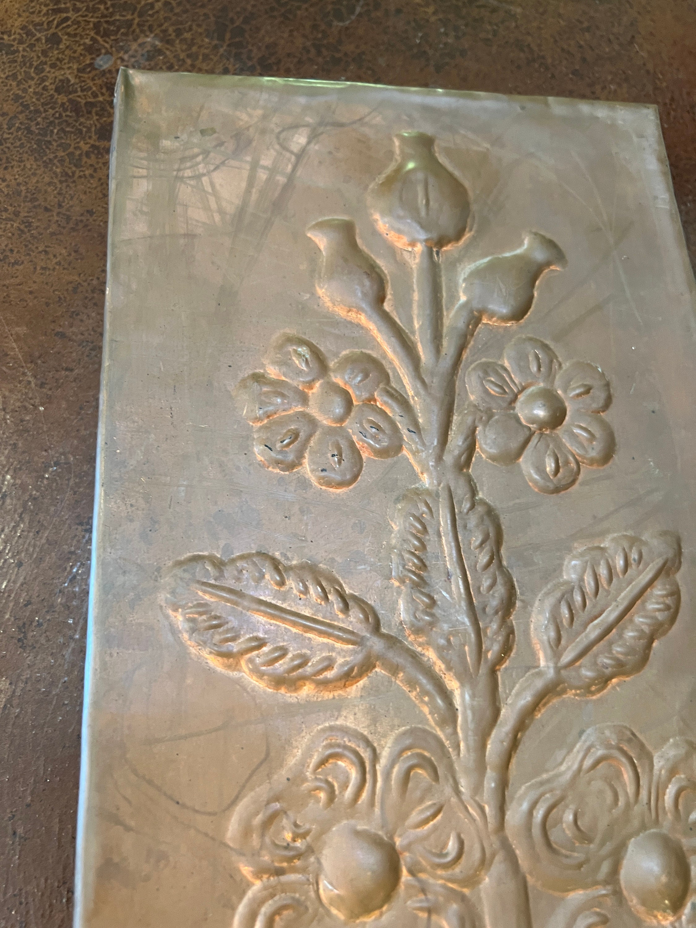 Hammered Copper Relief Wall Panel, 40x8 - Etsy