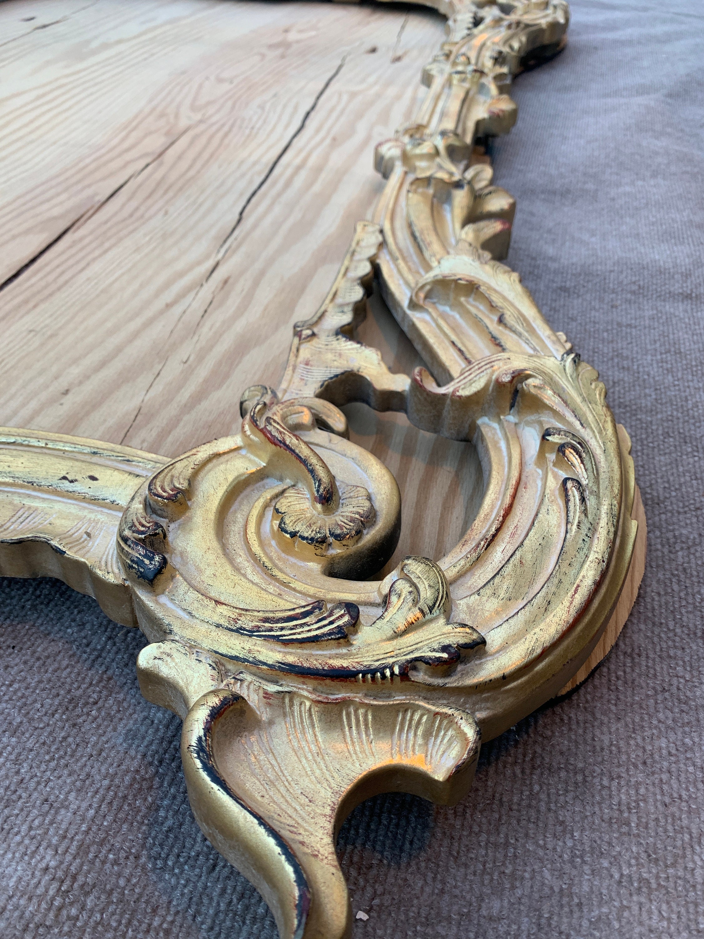 Large Ornate Carved Gold Baroque Frame, 70x44 - Etsy