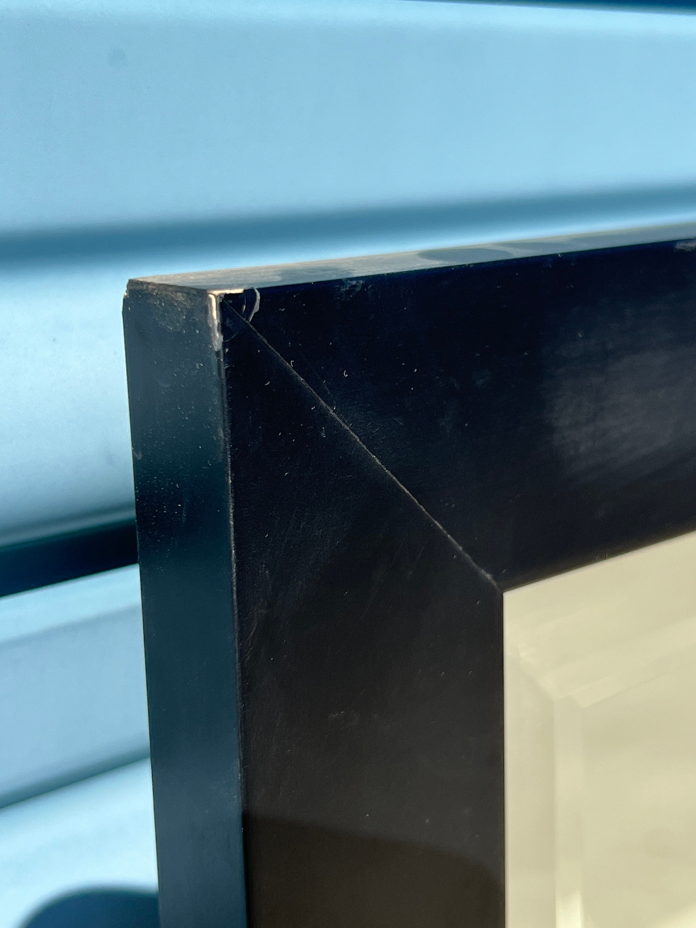 Extra Large Black Contemporary Frame With Beveled Mirror, 38x48 (over ...