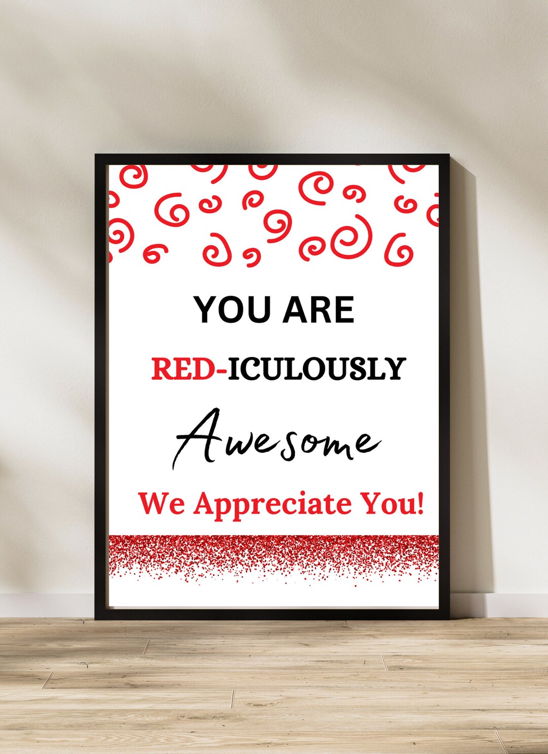 Staff Appreciation Snack Red-iculously Awesome Sign - Etsy