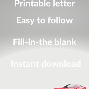 Car Repossession Removal Letter - Etsy