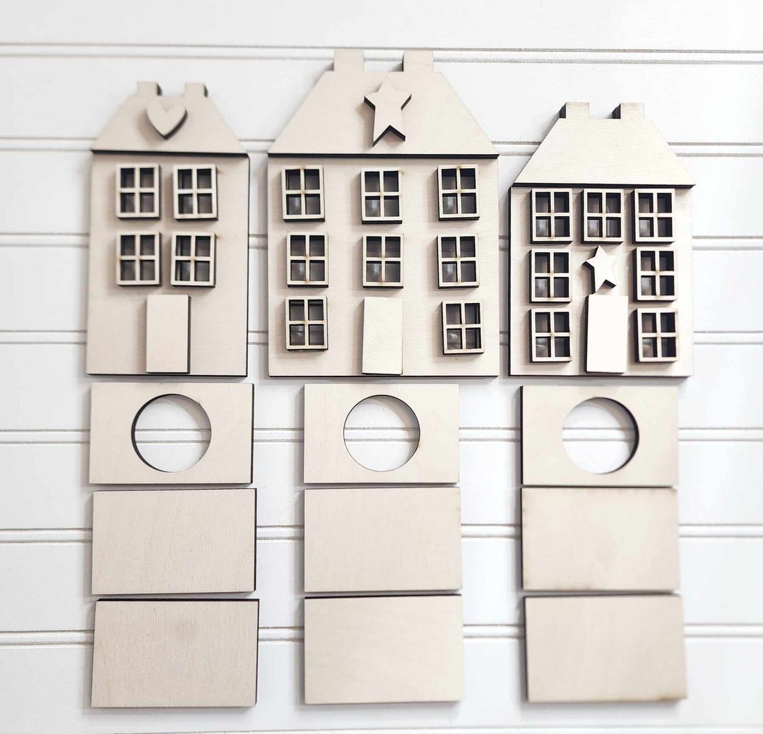 Salt Box Houses DIY Kit Craft Kit Creative Kit DIY Home Decor DIY Craft ...