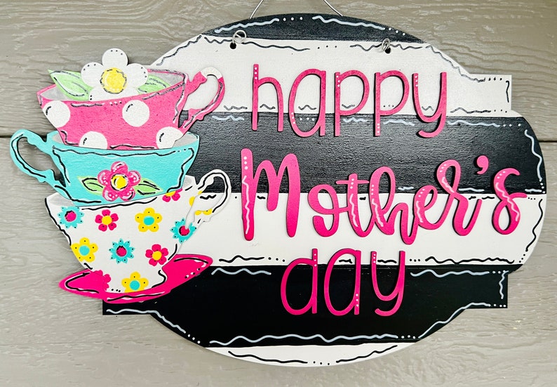 Happy Mother's Day Teacup Door Hanger DIY Kit Craft Kit Creative Kit ...