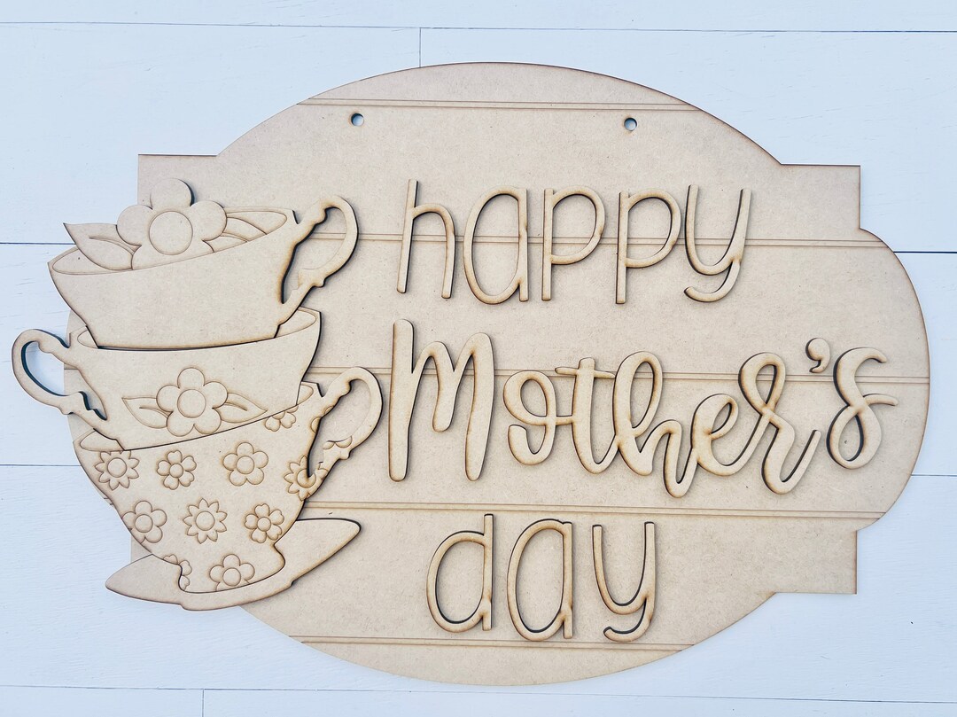 Happy Mother's Day Teacup Door Hanger DIY Kit Craft Kit Creative Kit ...
