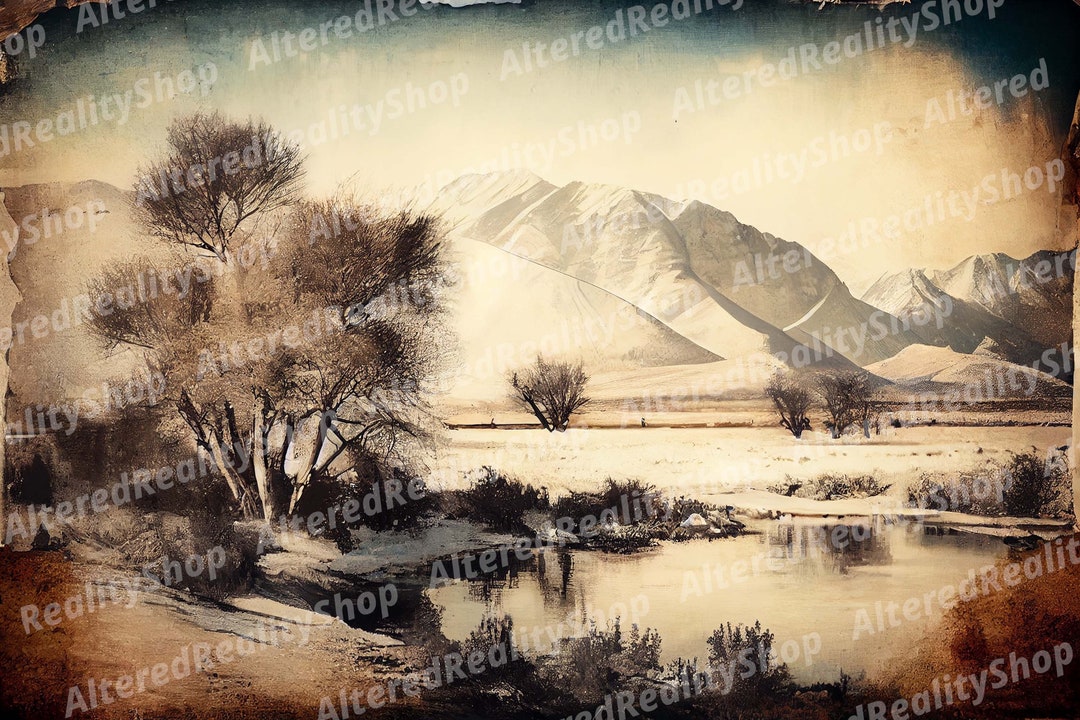 Set of 3 Rustic, Muted Colors, Digital Art Landscapes, Classic Wall Art ...