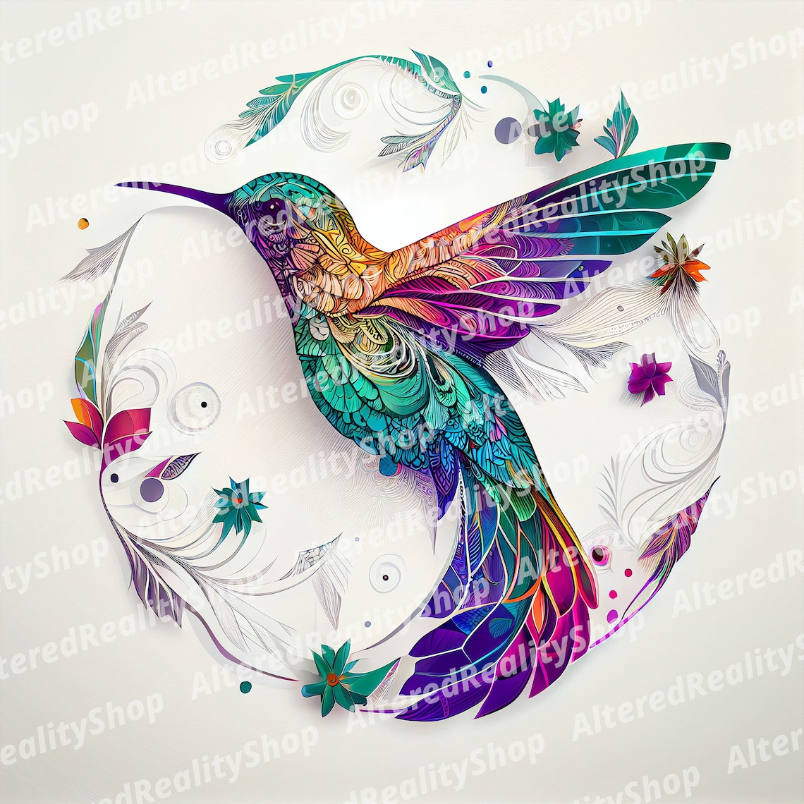 First Set of 2 Hummingbird Printable Art, Digital Download, Wall Decor ...
