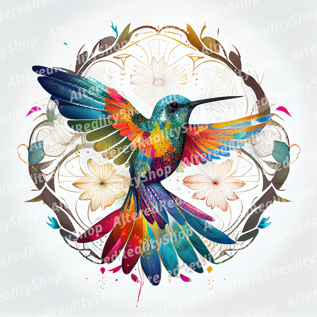 First Set of 2 Hummingbird Printable Art, Digital Download, Wall Decor ...