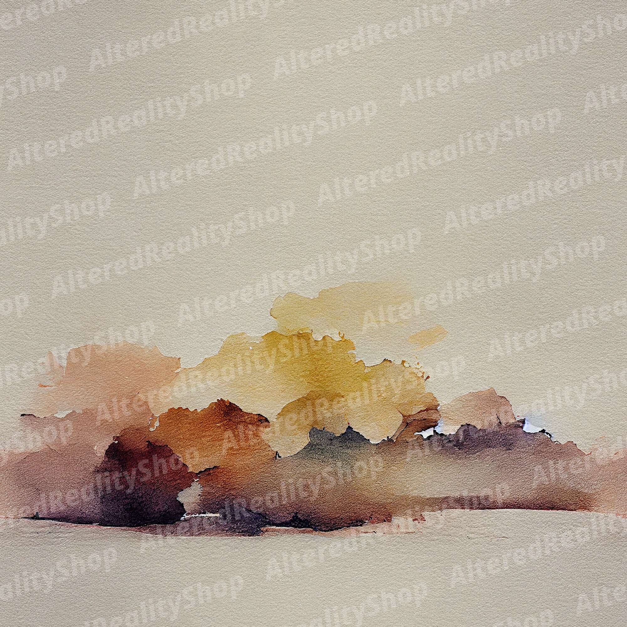 4 Tileable Landscape Pattern Prints, Digital Download, Wall Art, Wall ...