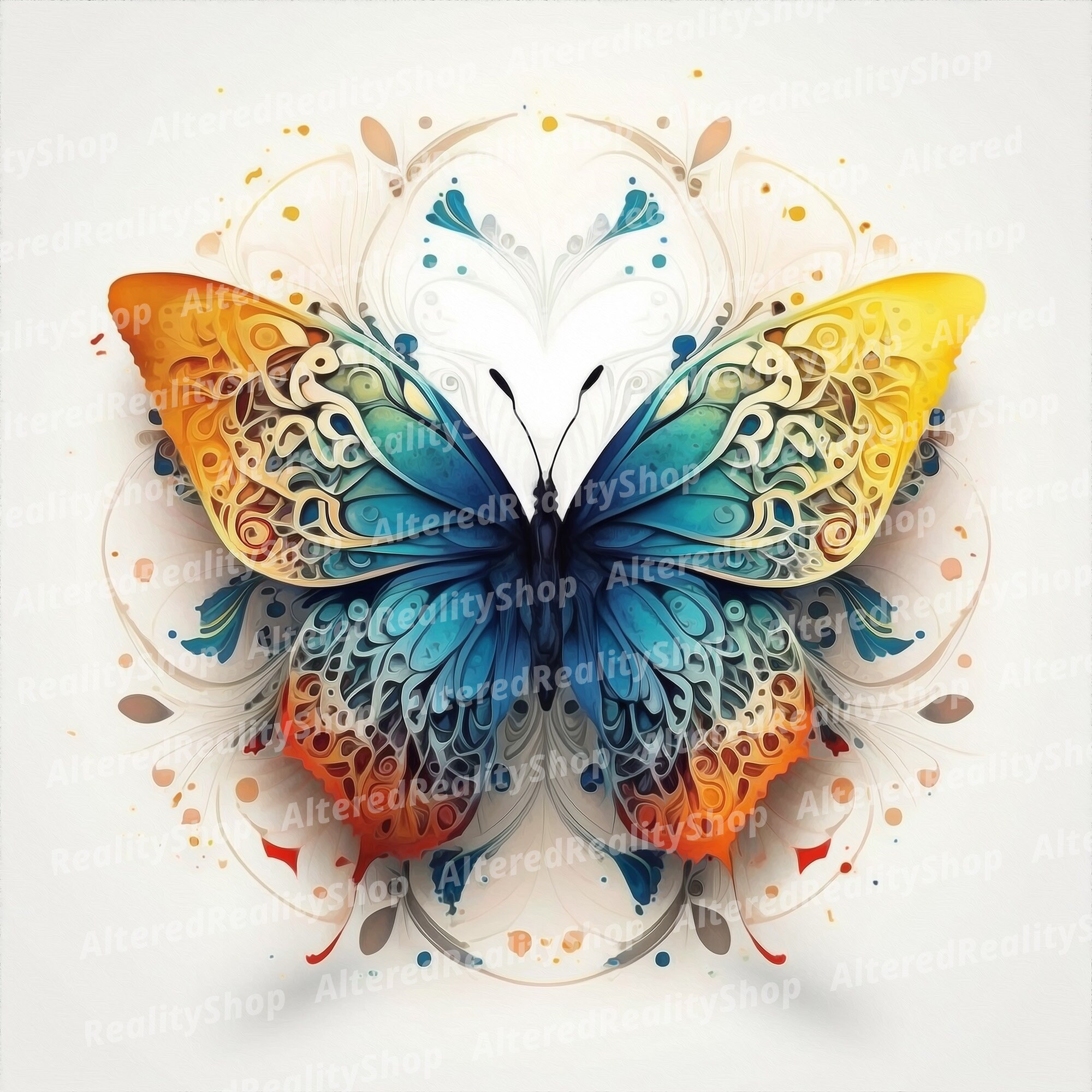 Set of 4 Printable Art, Digital Download, Wall Decor, Nature Art ...