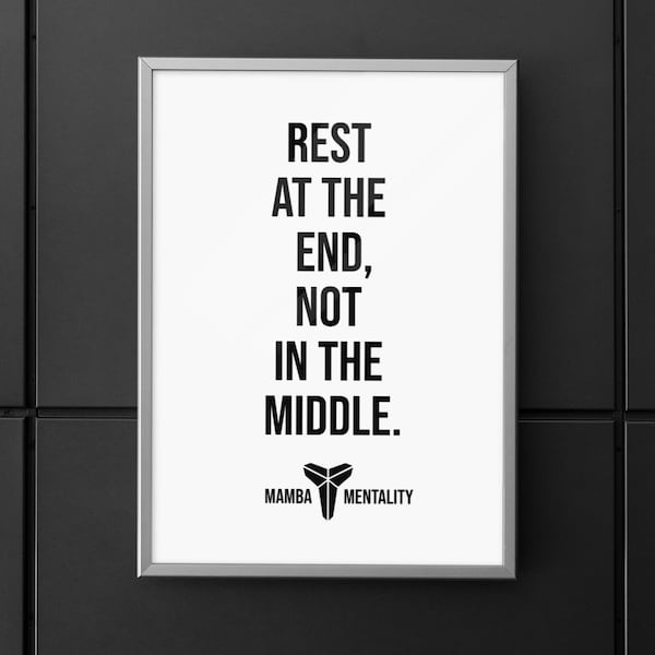 Mamba Mentality Poster - Etsy