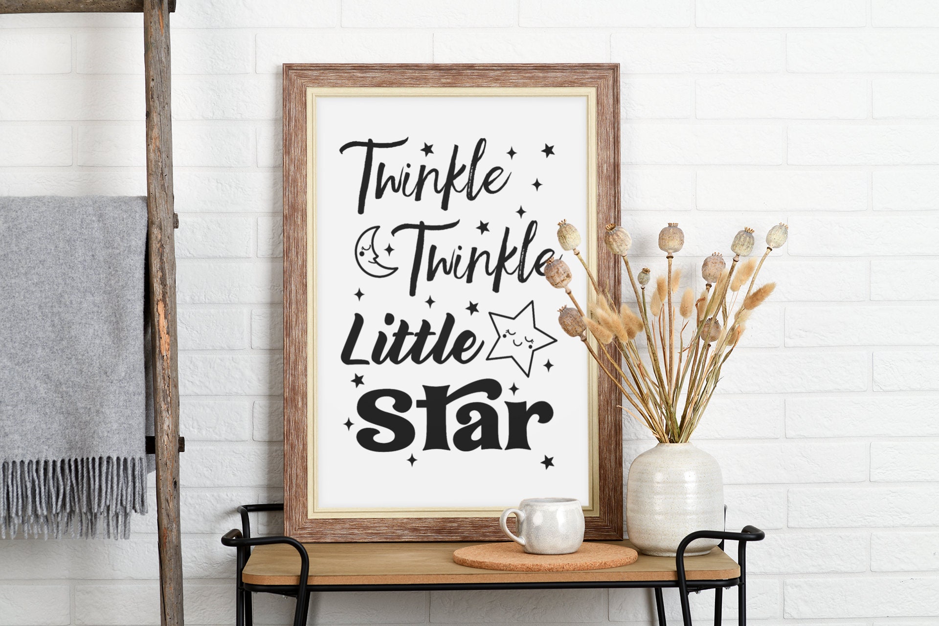 Twinkle Twinkle Little Star, Printable Wall Art, Inspirational Quote ...