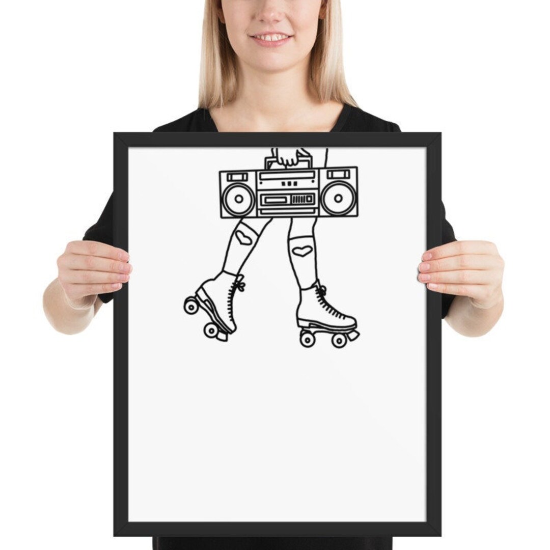 Roller Skate Boombox Wall Art (digital File) - Etsy