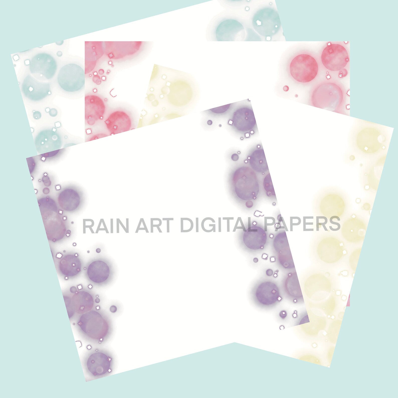 16 Pastel Color Texture Digital Papers, Commercial Use Instant Download ...