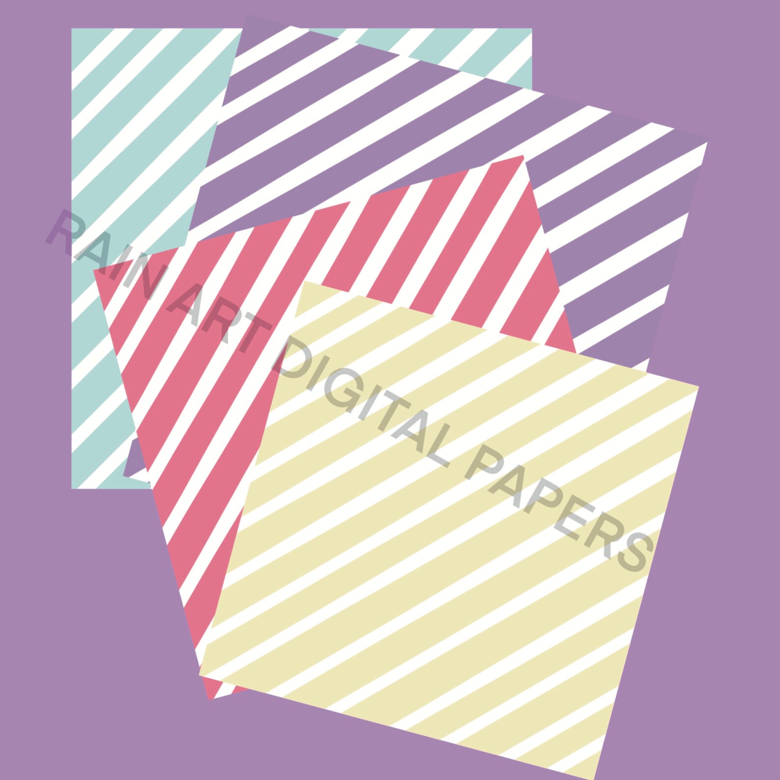 16 Pastel Color Texture Digital Papers, Commercial Use Instant Download ...